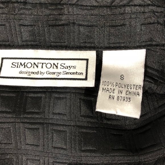 George Simonton | Jackets & Coats | Simonton Says Black Oversized 34 ...